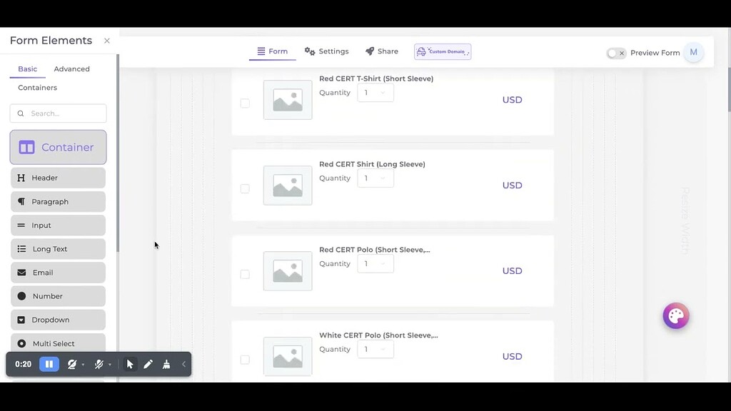 Creating Form from an existing template - How To - FormBot